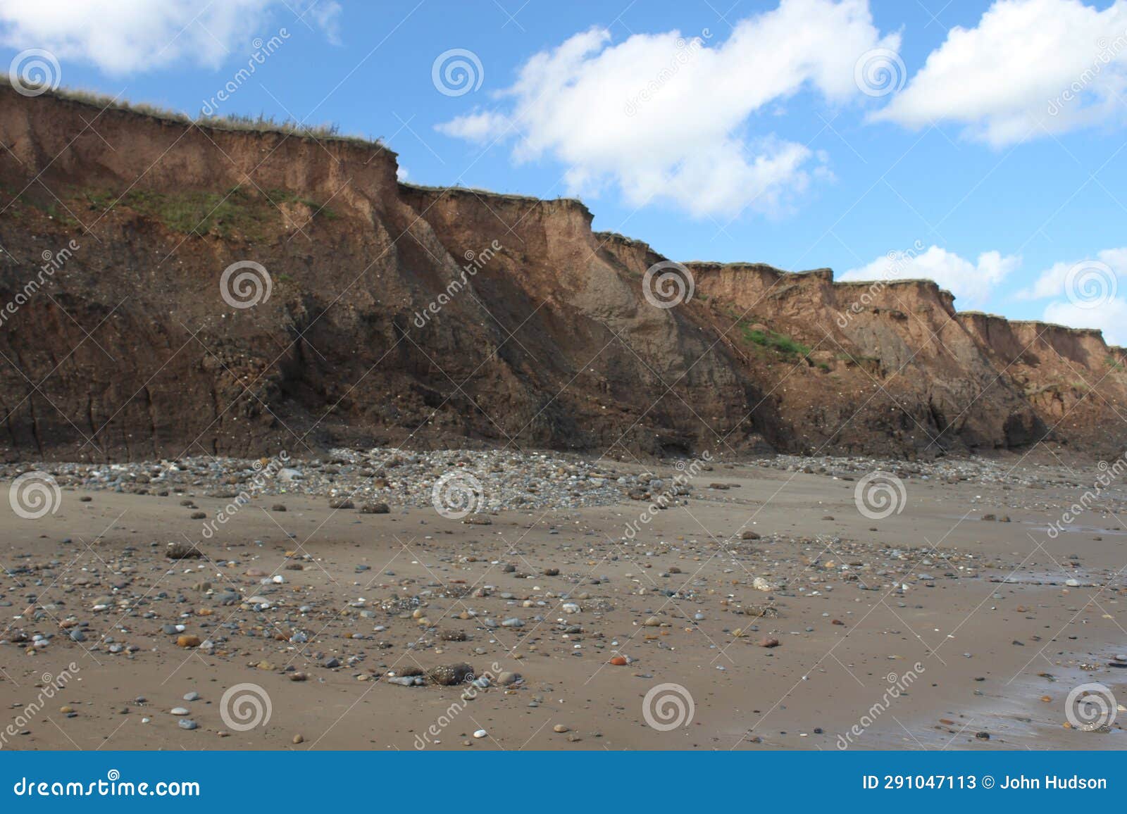 Coastal Erosion South of Hornsea, Yorkshire, England Stock Image ...