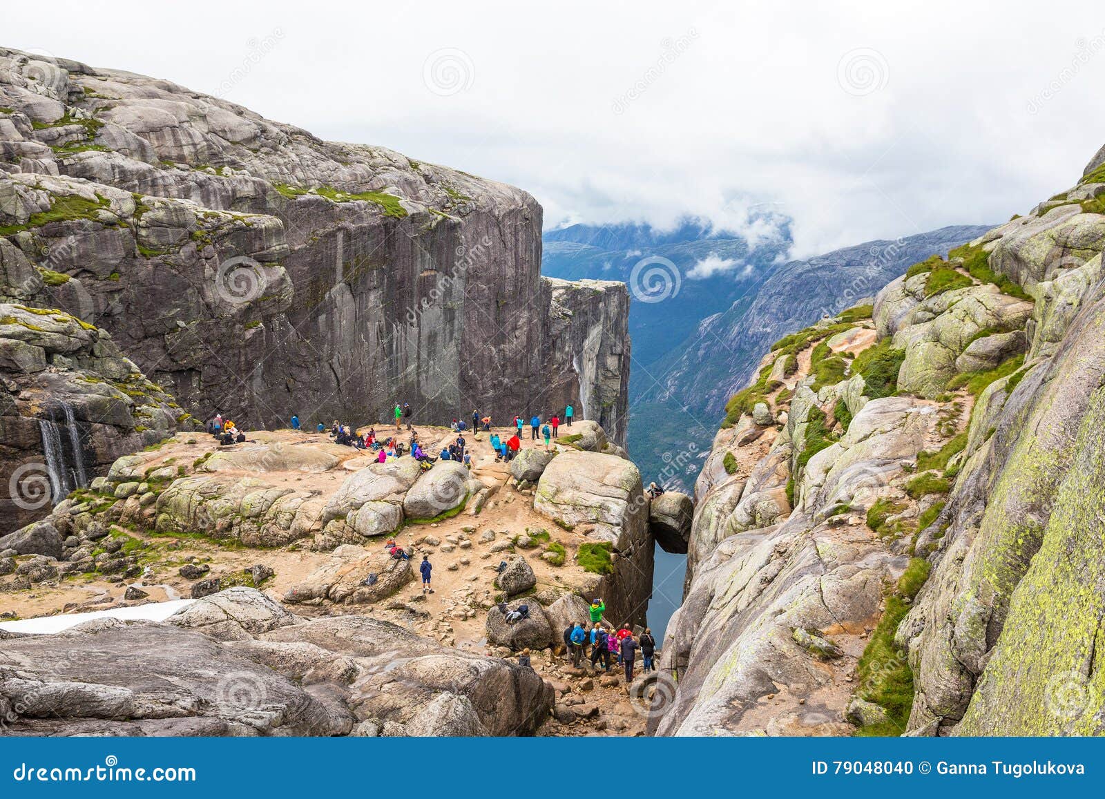 Cliffs in Majestic Hanging Stone, Kjerag, Norway Editorial Image ...