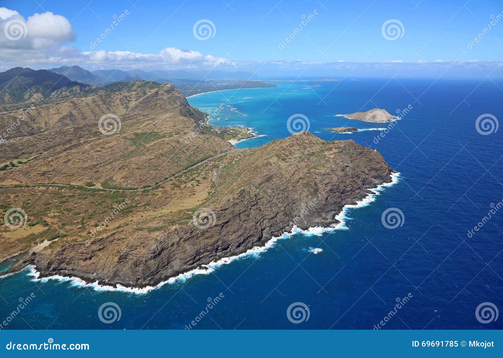 Cliffs of Makapuu Peninsula Stock Image - Image of tropical, oahu: 69691785