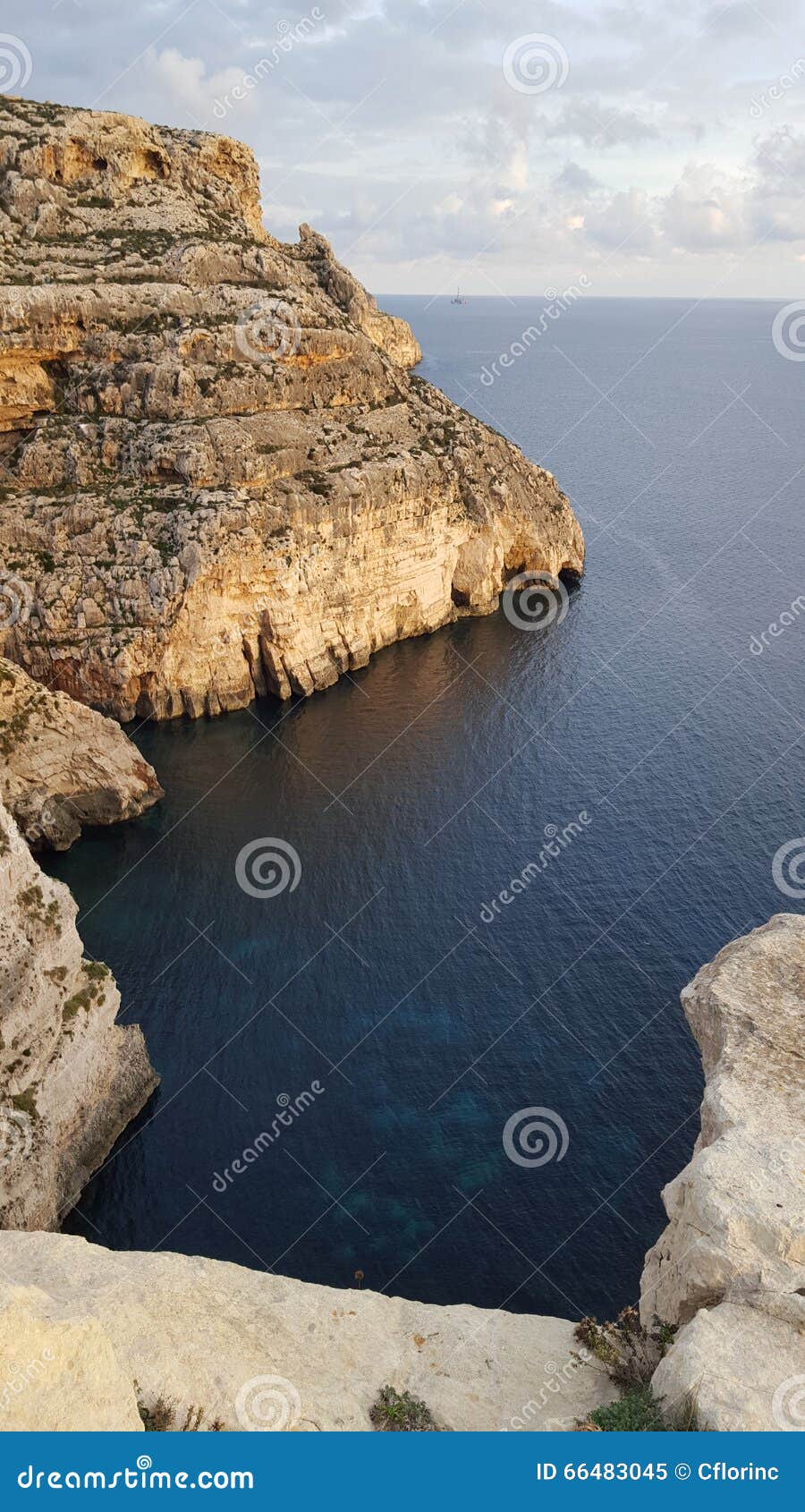 Cliffs in Malta stock image. Image of picturesque, clear - 66483045