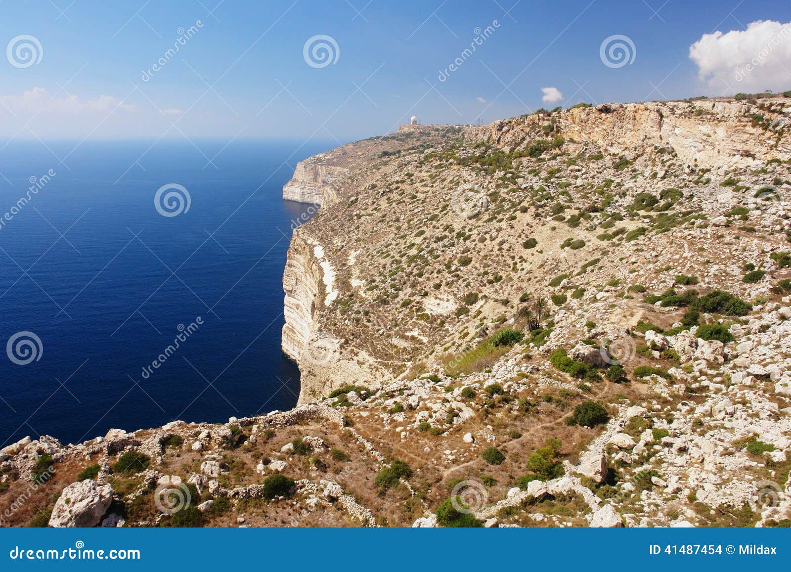 Cliffs in Malta stock photo. Image of cliffs, coastline - 41487454