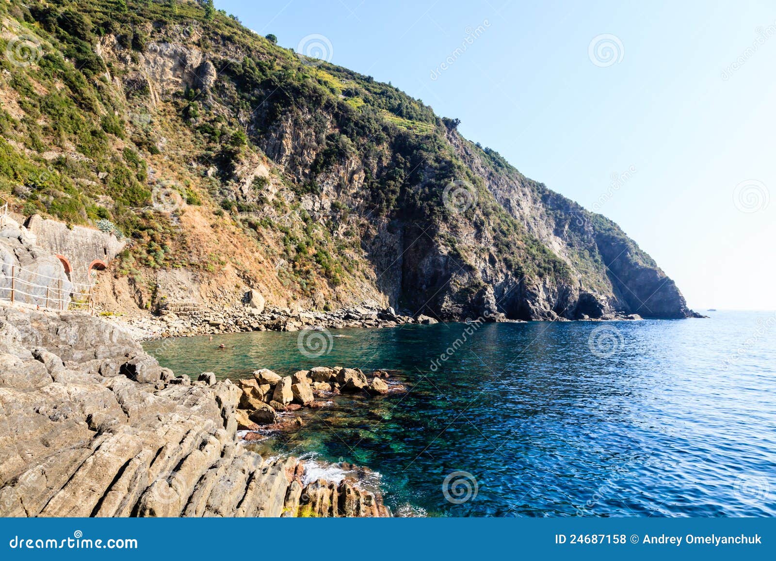 Cliffs and Mediterranean Sea Stock Photo - Image of shore, ocean: 24687158