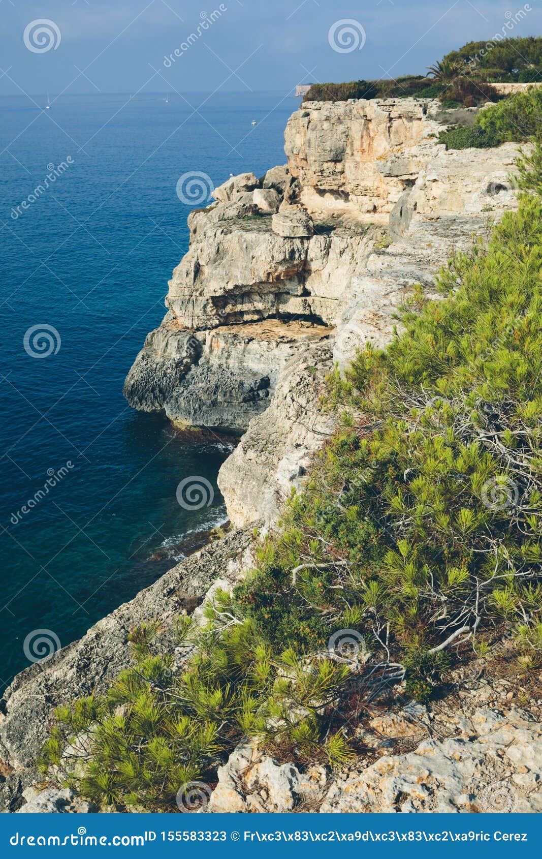 Cliffs on the Mediterranean Sea Stock Image - Image of nature, mallorca ...
