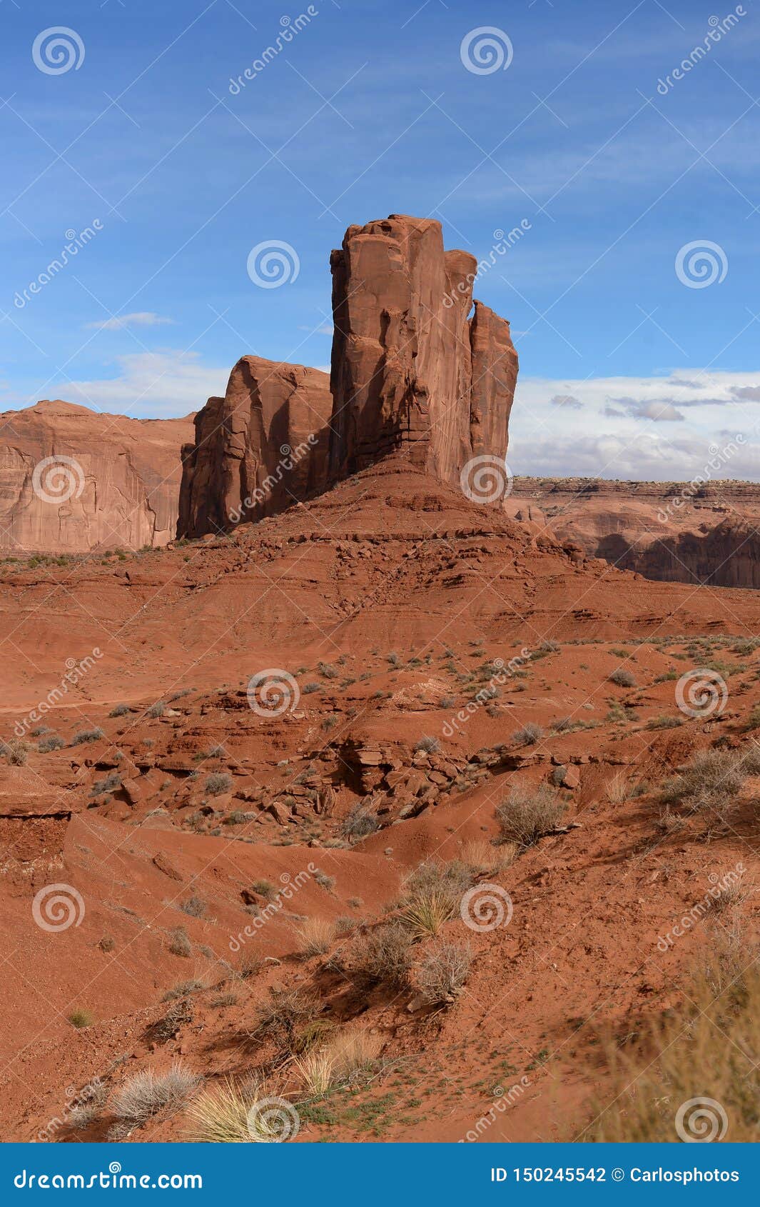 Cliffs at Monument Valley Aon Beautiful Sunny Day Stock Photo - Image ...