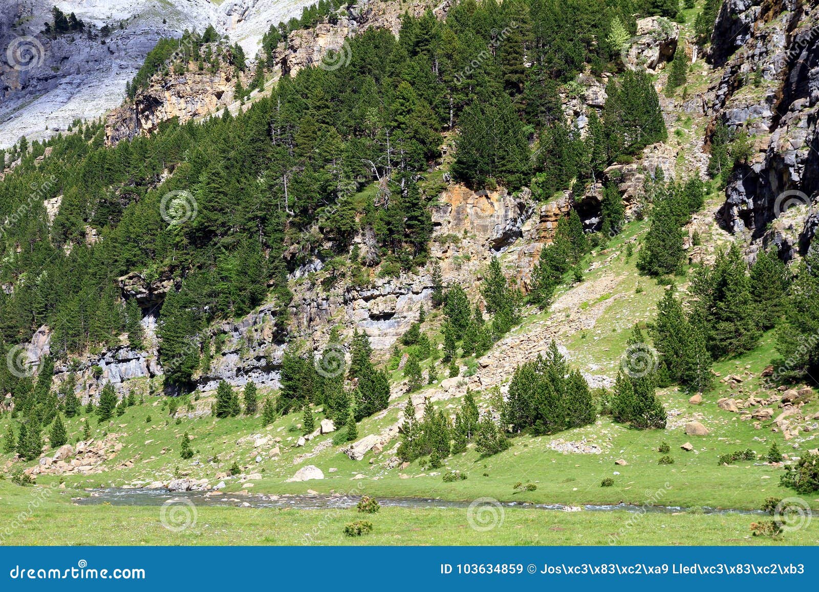 Cliffs and Mountains in Spanish Pyrenees. Stock Image - Image of gradas ...