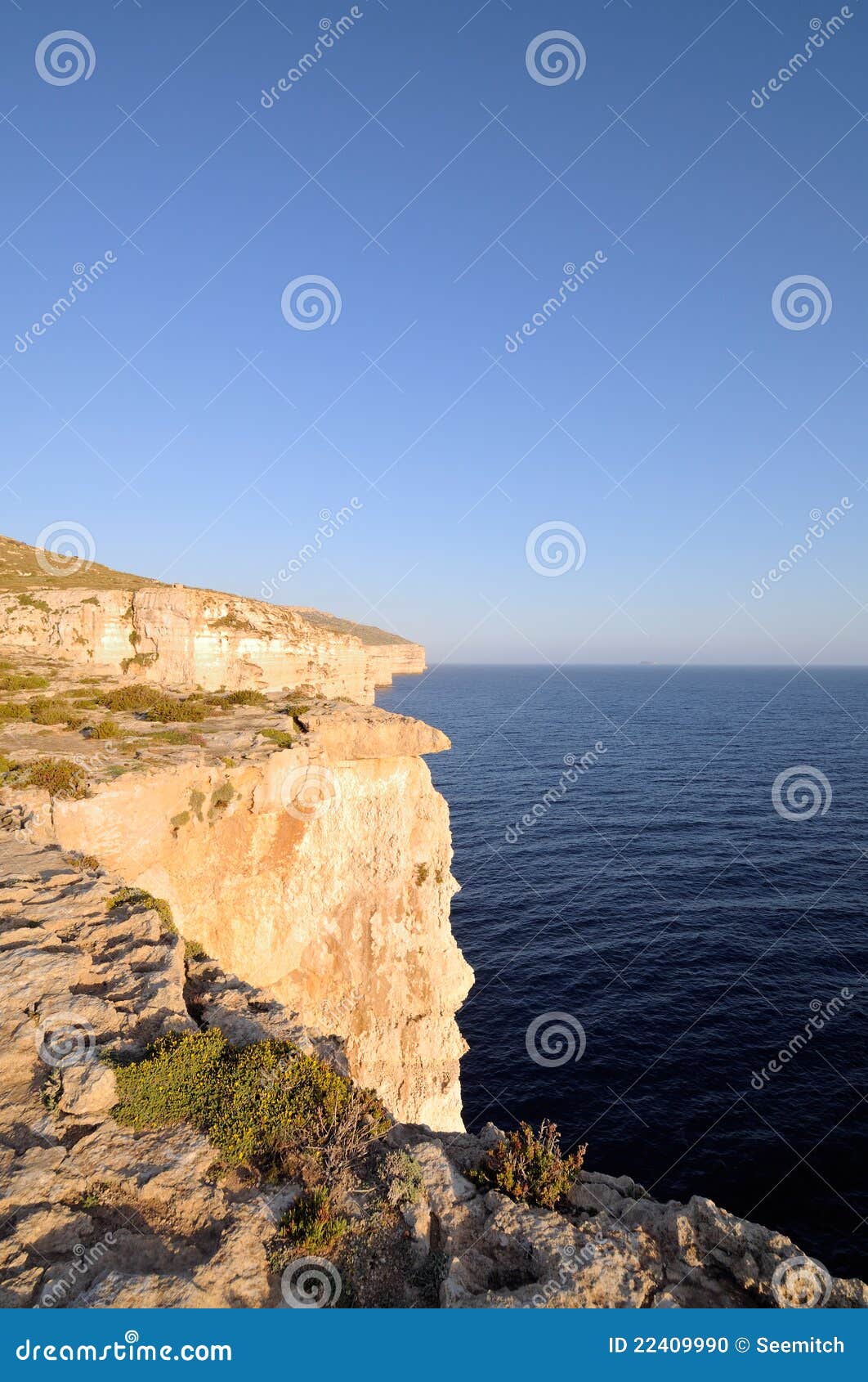The Cliffs of Mtahleb with Filfla Island Stock Photo - Image of maltese ...