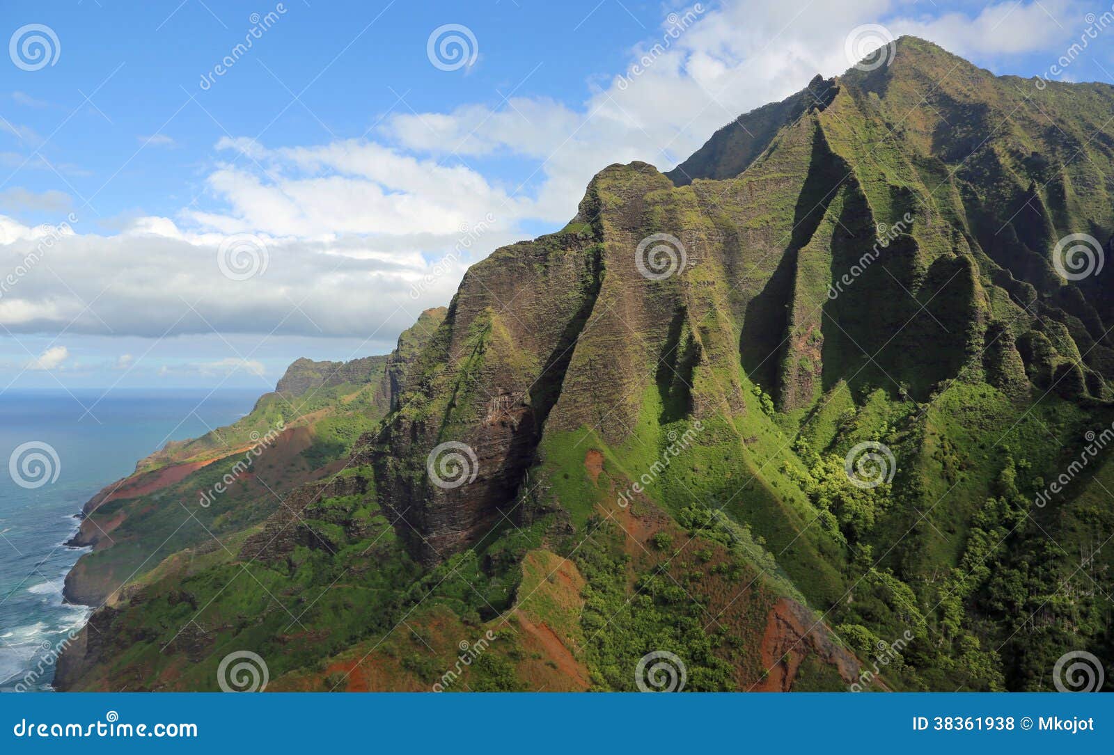 Cliffs of Na Pali Coast stock photo. Image of water, ocean - 38361938