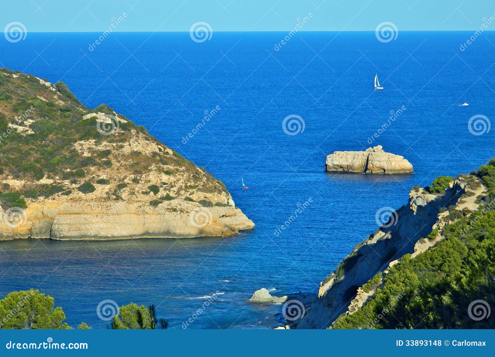 Cliffs near La Nao Cape stock photo. Image of mediterranean - 33893148