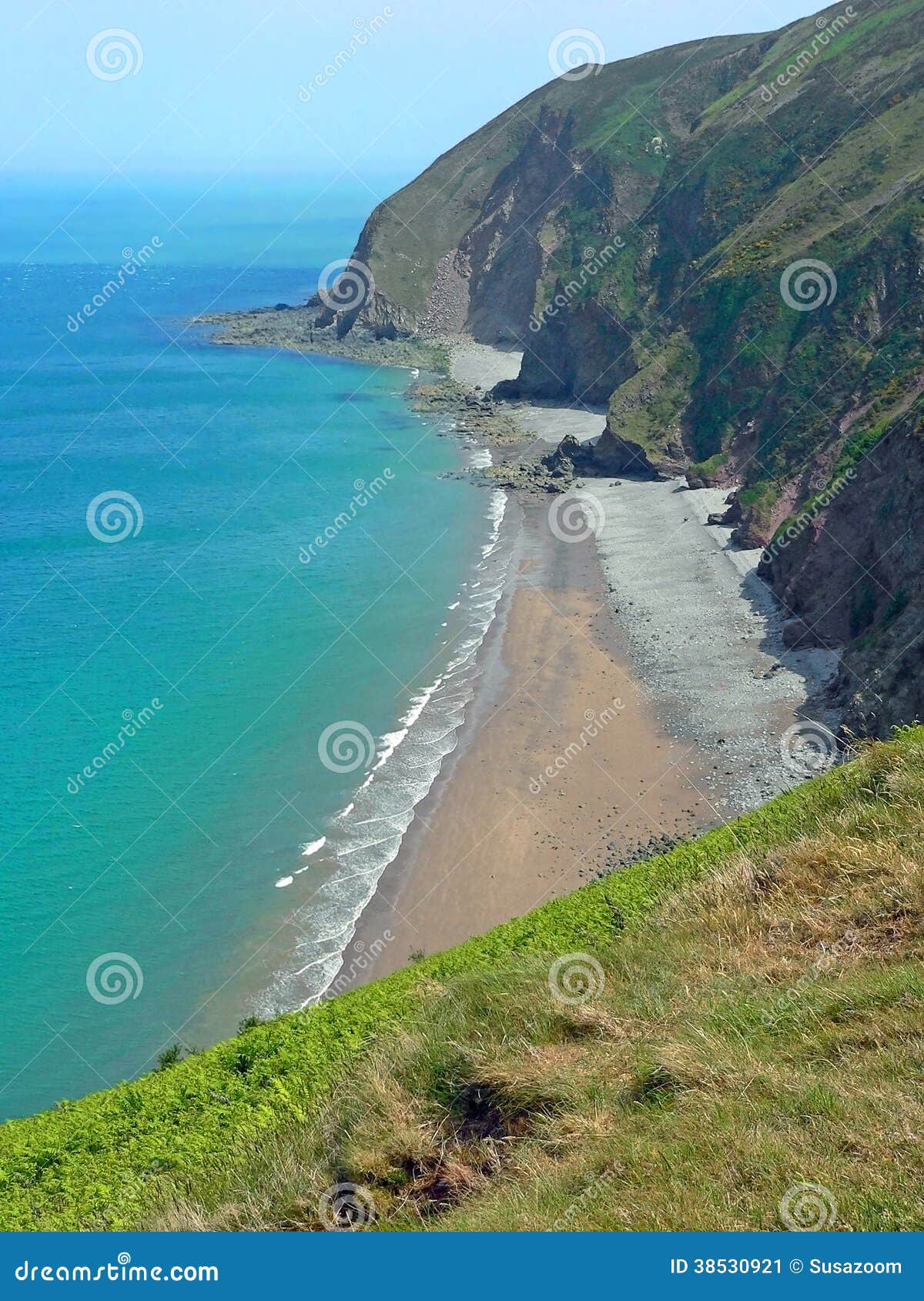 Cliffs Near Lynton, Coastal Landscape Devon, Southwest England Stock ...