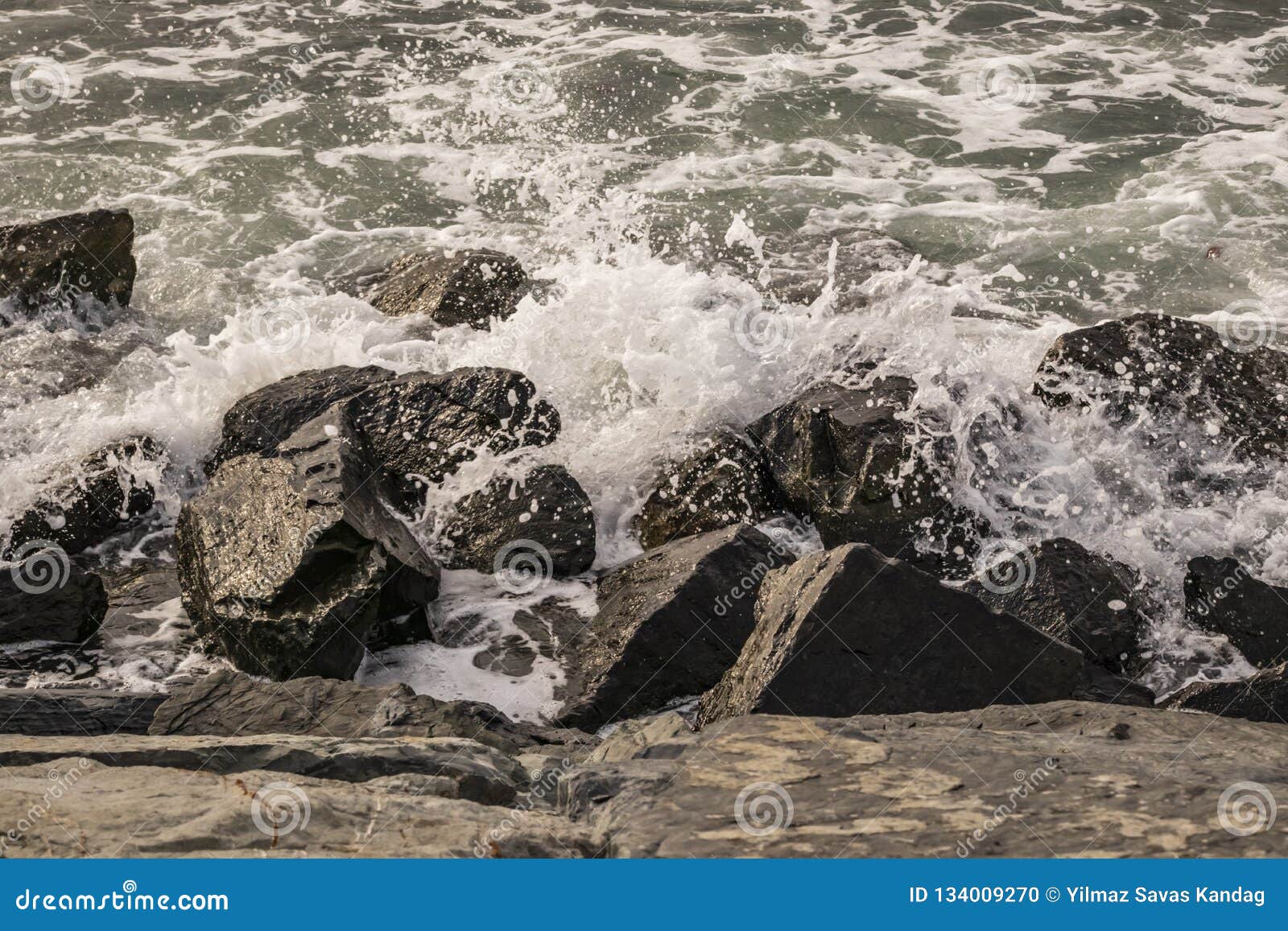 Cliffs Near Sea and Beach Waves Stock Photo - Image of beautiful ...