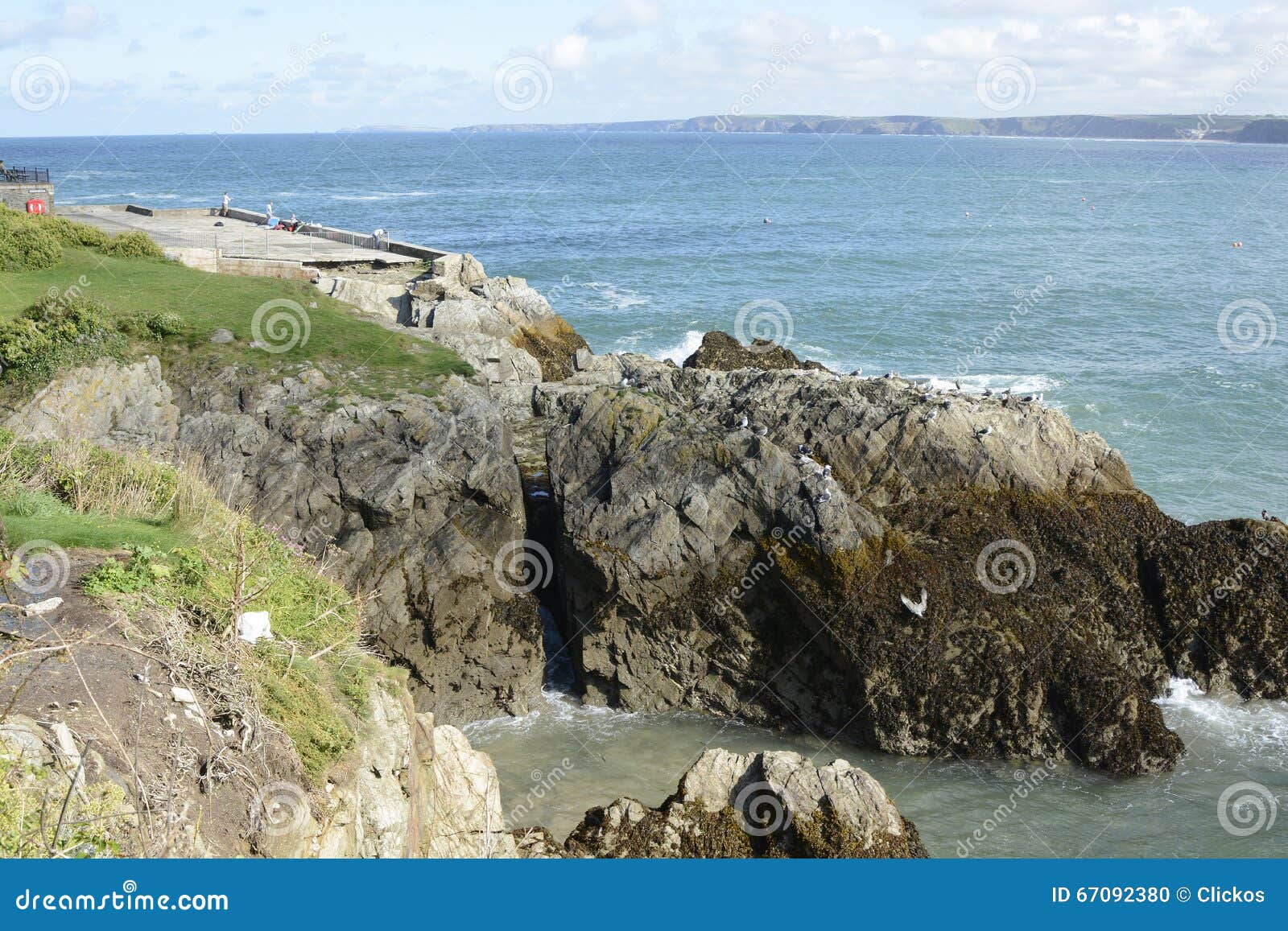 Cliffs by Newquay Harbour in Cornwall, England Editorial Image - Image ...