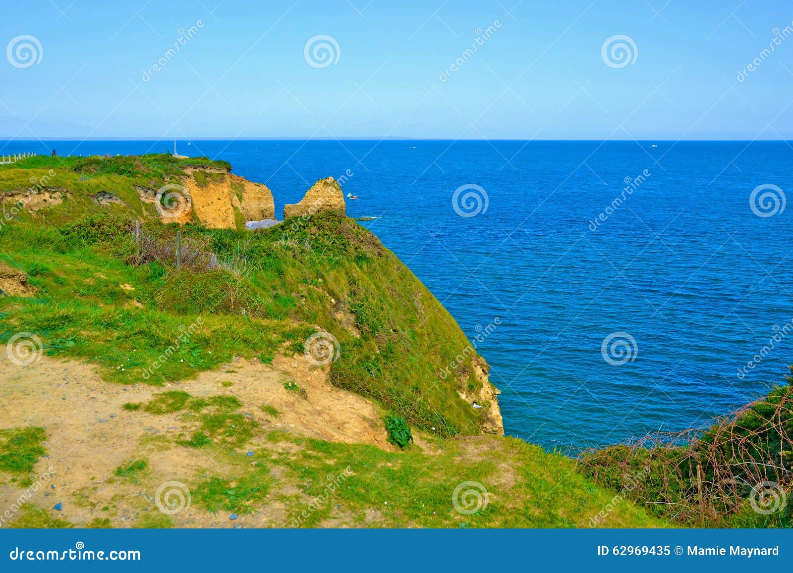 Cliffs of Normandy stock image. Image of object, history - 62969435