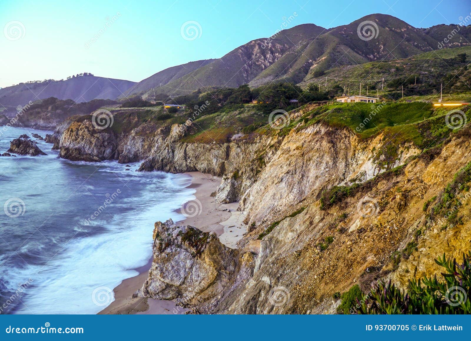 The Cliffs at the Pacific Coast at Big Sur California Stock Image ...