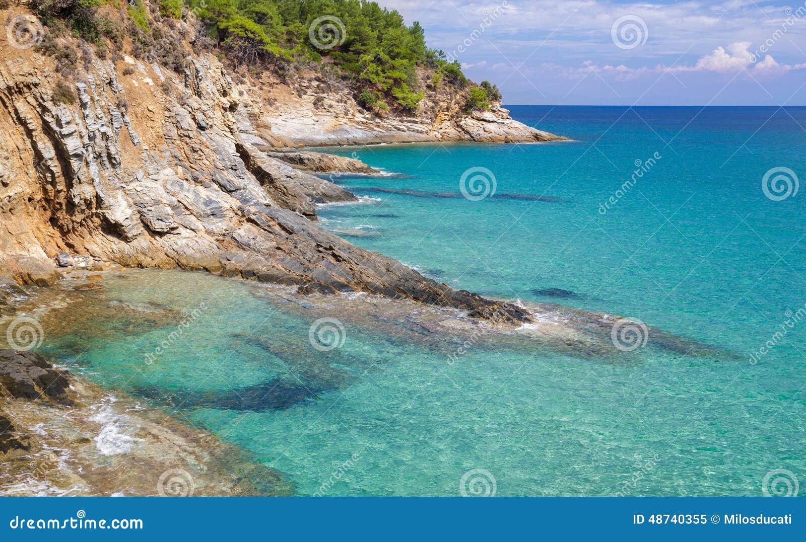 Cliffs stock image. Image of thassos, landscape, cliff - 48740355