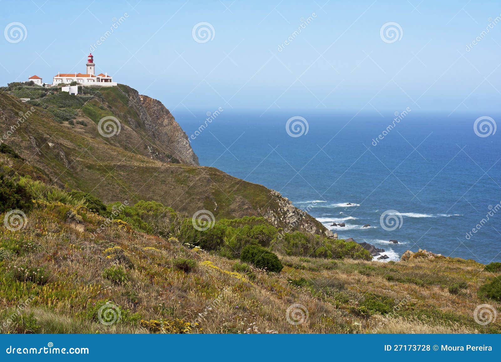 Cliffs of Roca Cape stock photo. Image of blue, house - 27173728