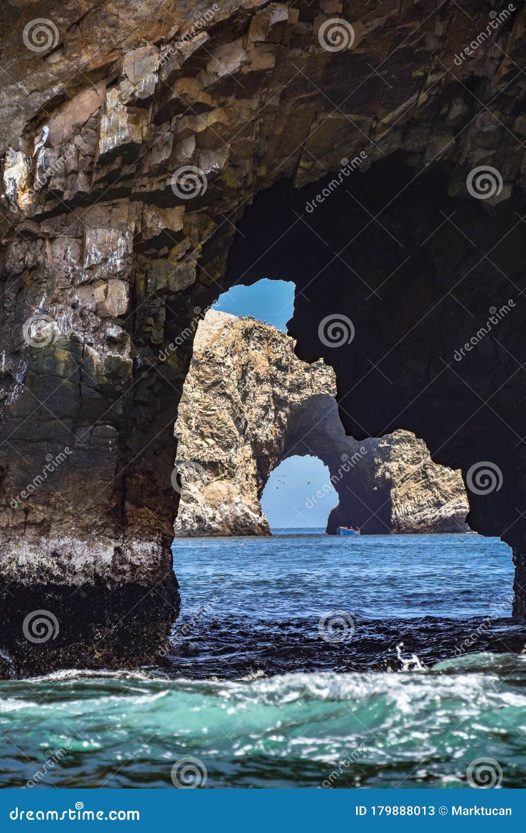Cliffs and Rock Formations on the Islas Ballestas. Paracas, Peru Stock ...