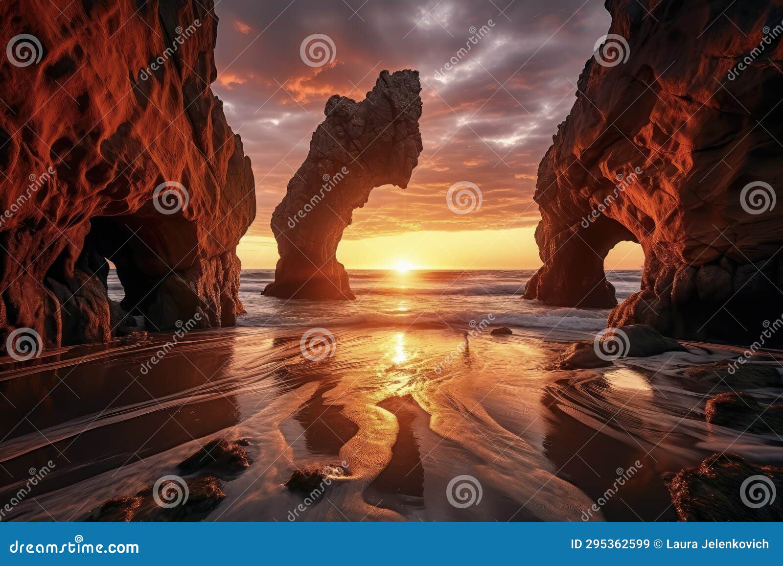 Cliffs and Rocks Erosion at the Beach Stock Illustration - Illustration ...