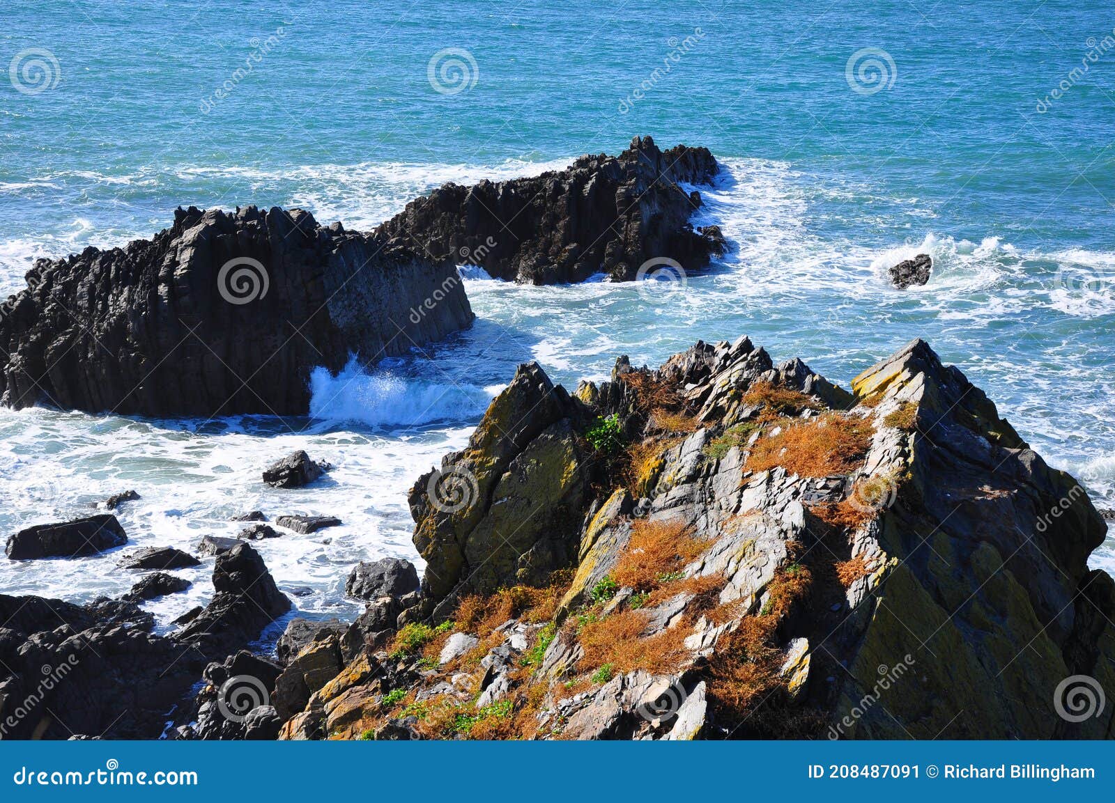 Shale Rock Layers Near Hartland Point on North Devon Coast, England, UK ...