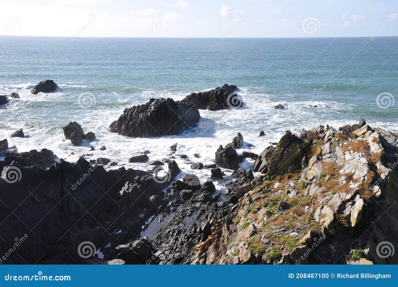 Shale Rock Layers Near Hartland Point on North Devon Coast, England, UK ...