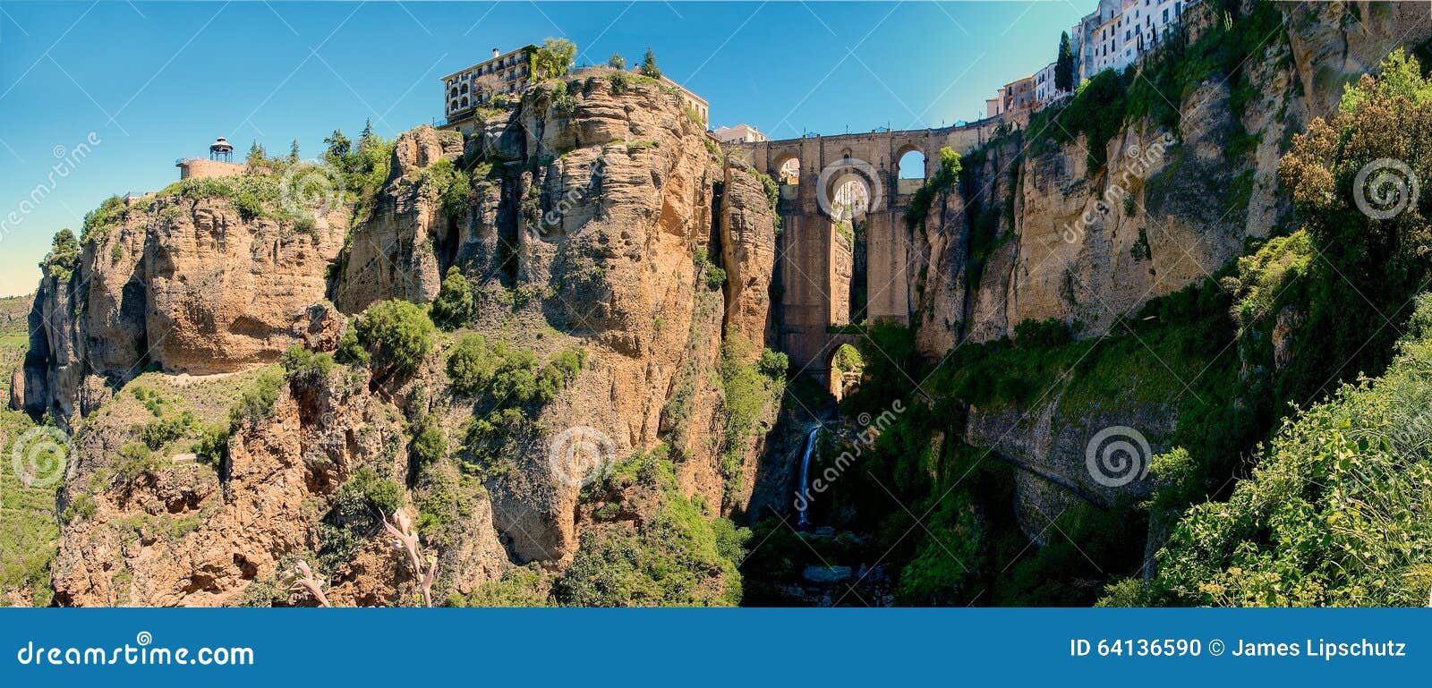 The Cliffs of Ronda, Spain stock photo. Image of steep - 64136590