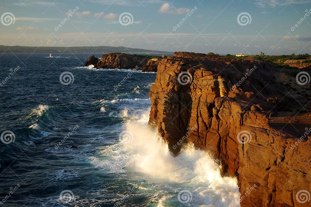 Cliffs of S.Antioco Island stock photo. Image of majestic - 3710272