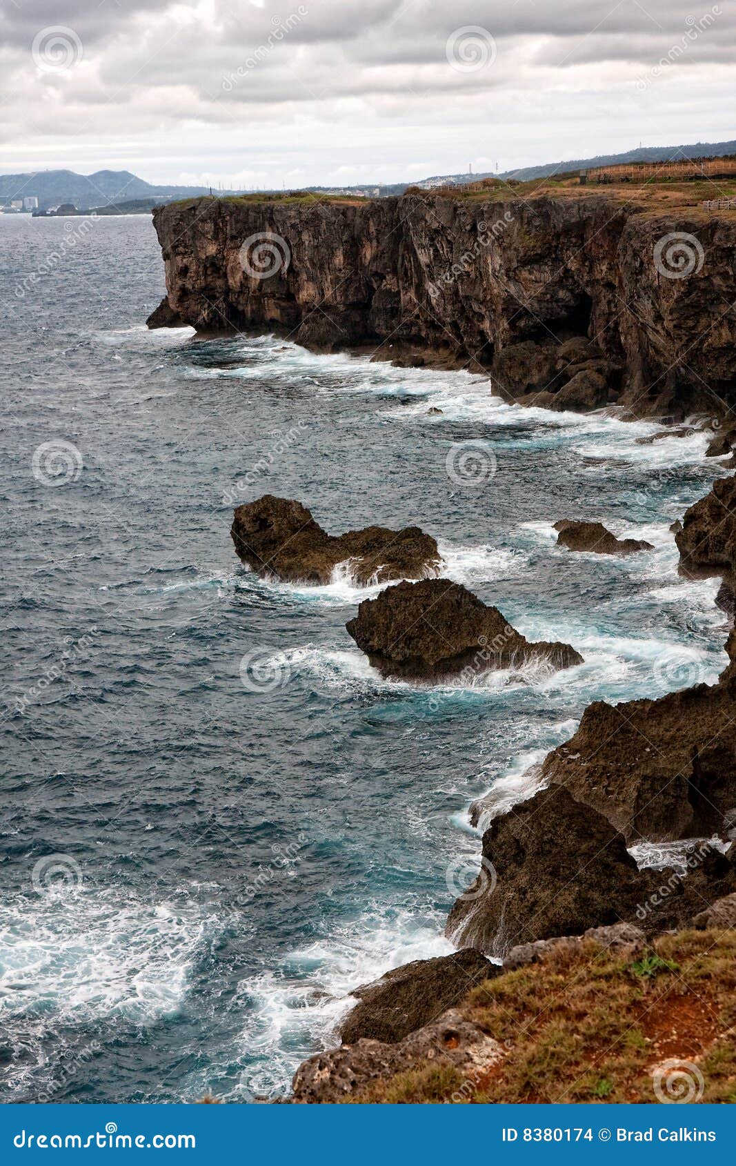 Cliffs by the sea stock photo. Image of cliffs, clouds - 8380174