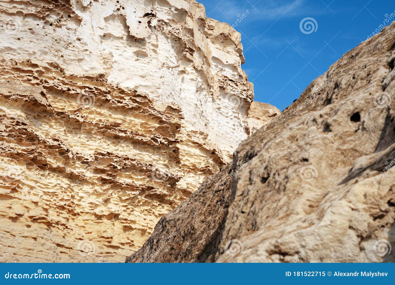 Cliffs by the sea stock image. Image of sandstone, coastal - 181522715