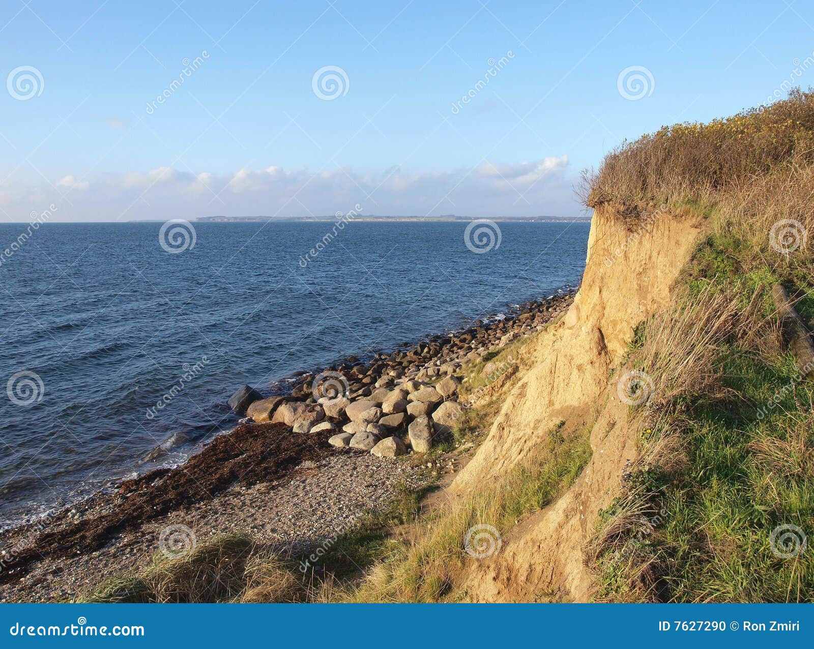 Cliffs by the Seashore Denmark Stock Photo - Image of tourism ...