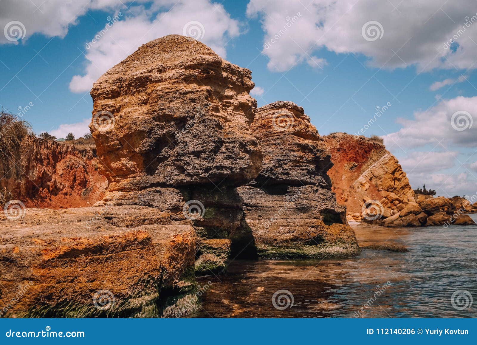 Cliffs, Sharp Stones Rocks Along Coast See Stock Photo - Image of ...