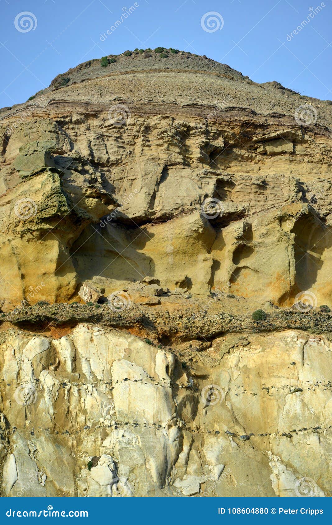 Chalk cliffs stock photo. Image of weathering, strata - 108604880