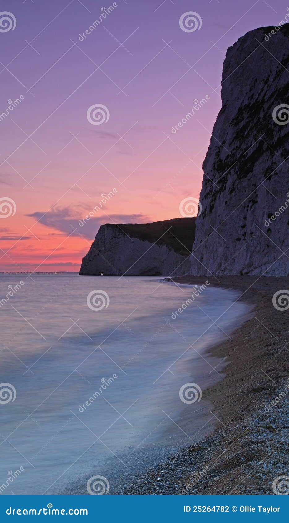 Cliffs at sunset in Dorset stock photo. Image of beach - 25264782