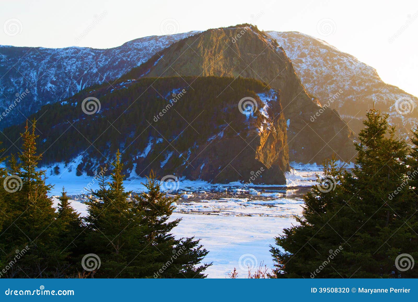 The cliffs at sunset stock photo. Image of newfoundland - 39508320