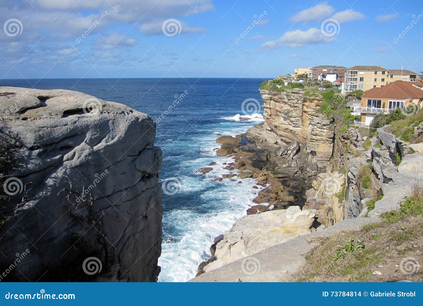 Cliffs of sydney stock photo. Image of house, rocks, village - 73784814