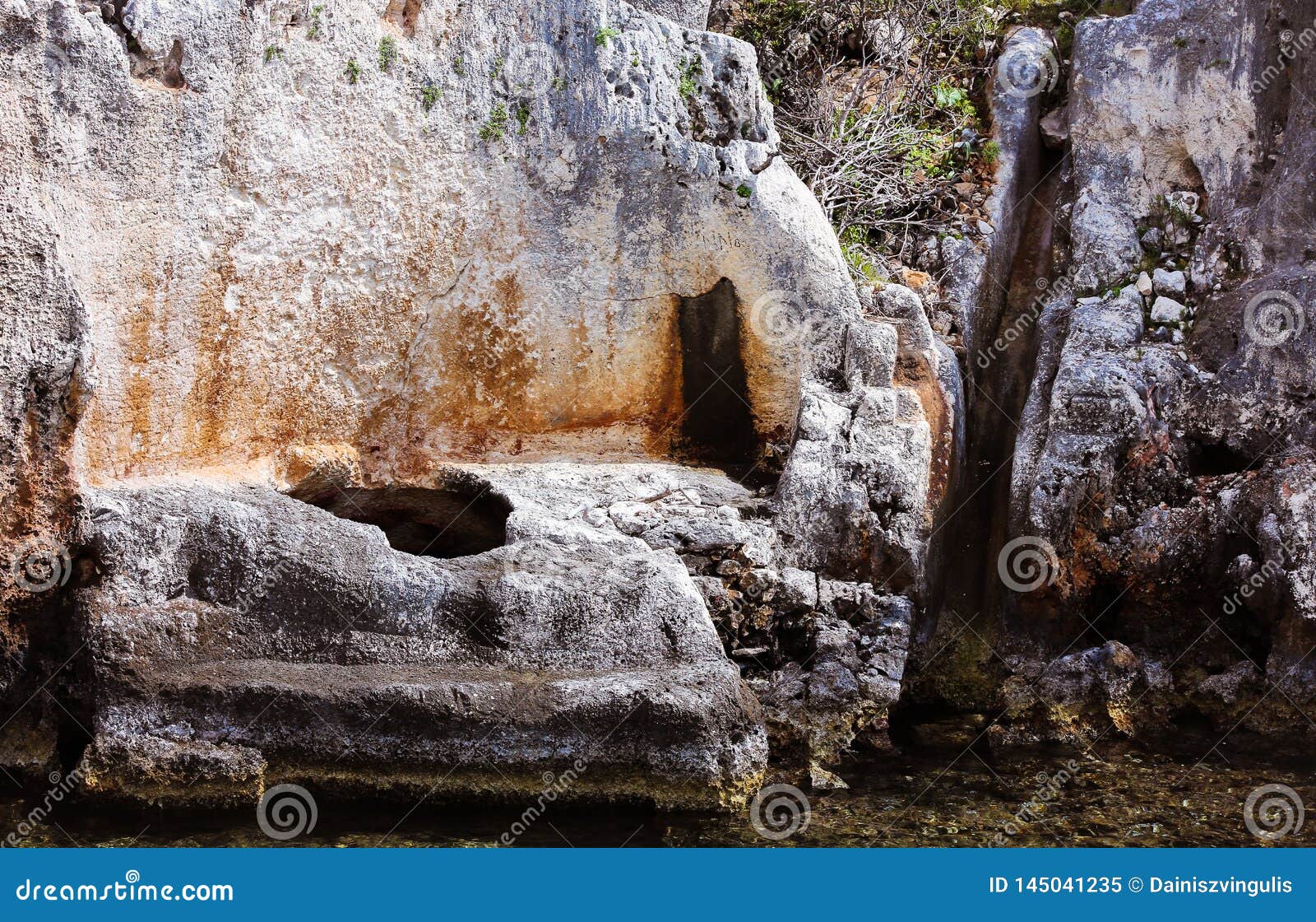 Cliffs with Various Water-based Formations Stock Image - Image of ...