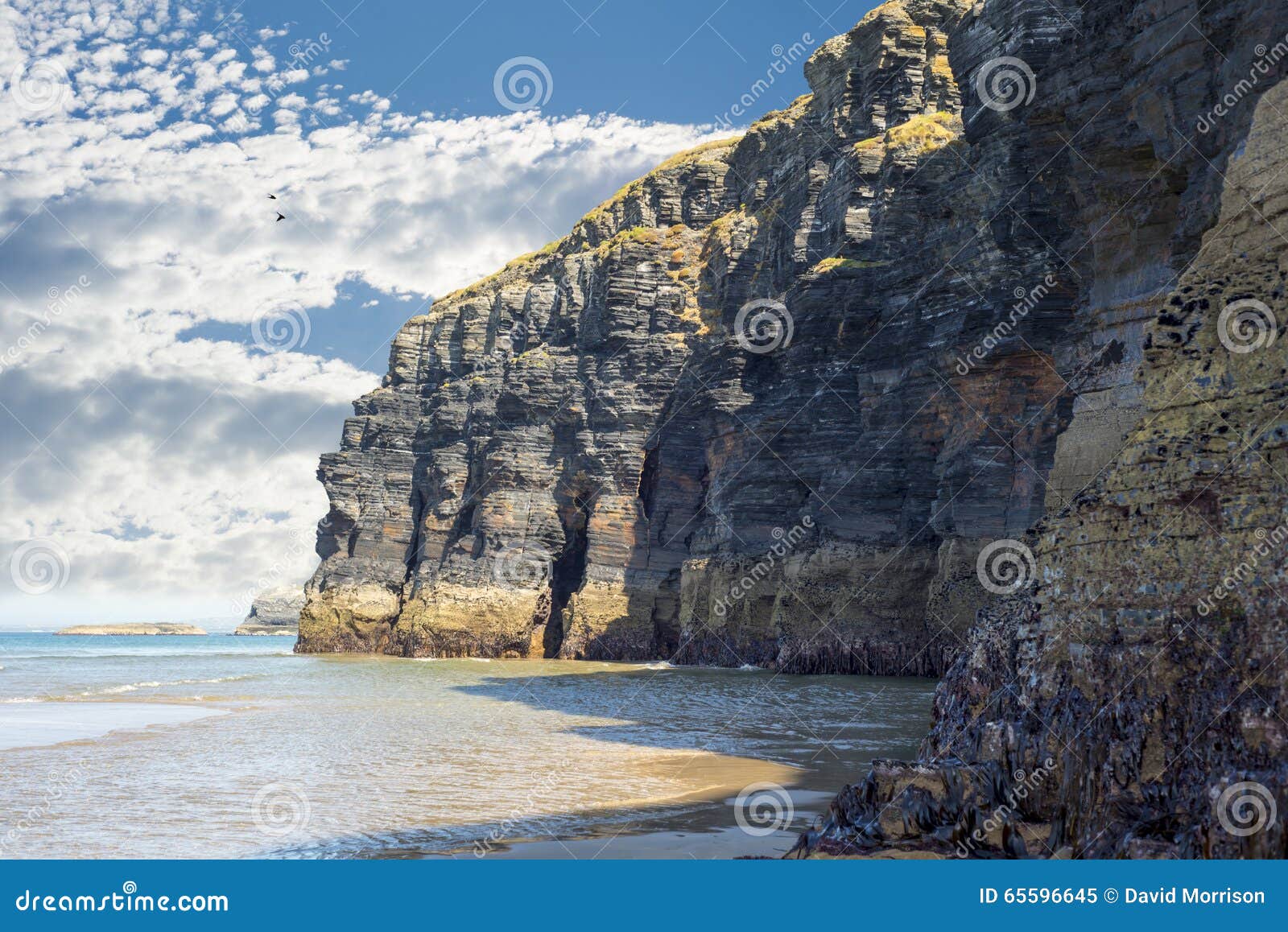 Cliffs on the Wild Atlantic Way at Low Tide Stock Image - Image of ...