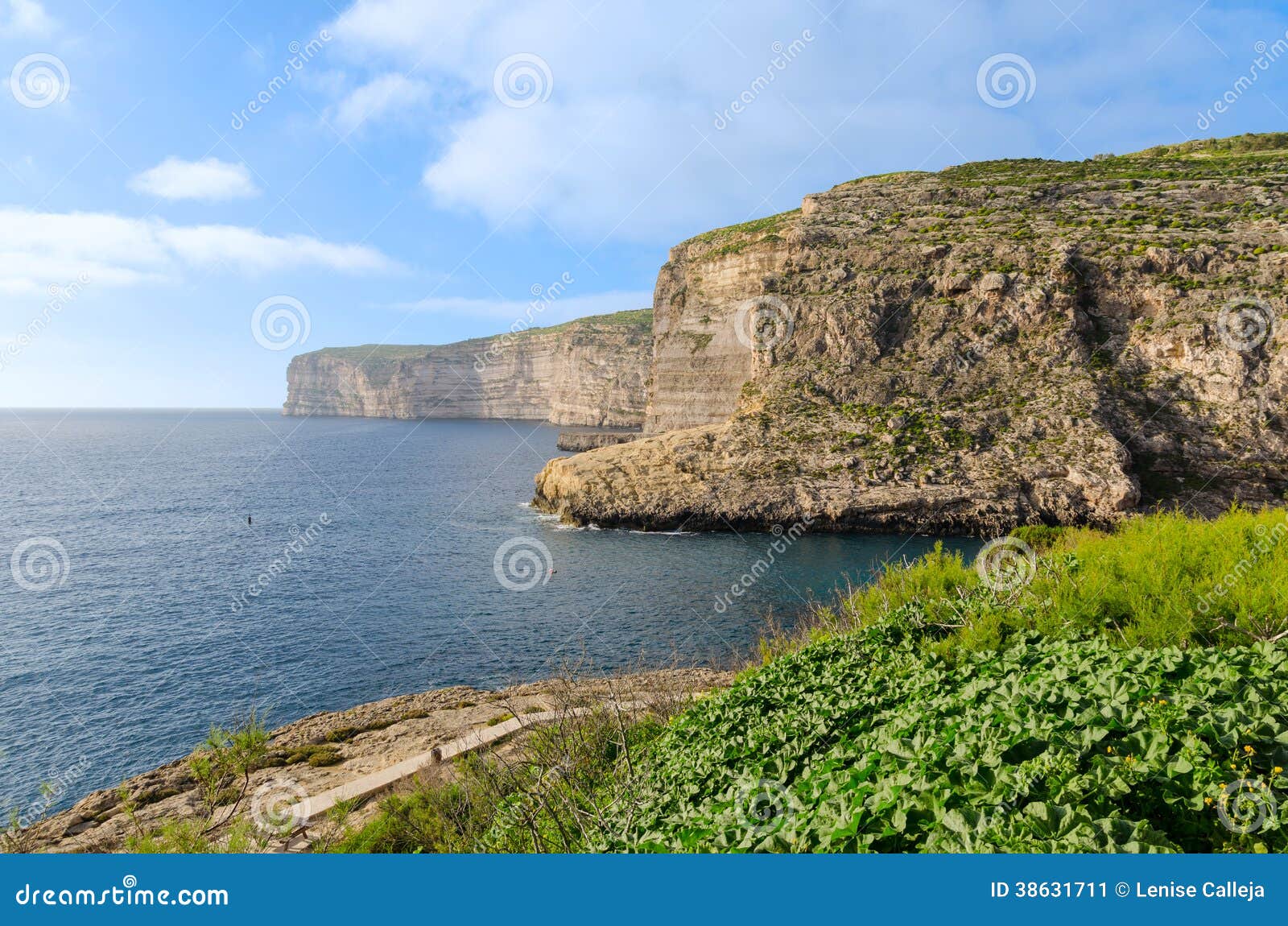 Cliffs in Xlendi Bay - Gozo Malta Stock Image - Image of cliffs, isle ...
