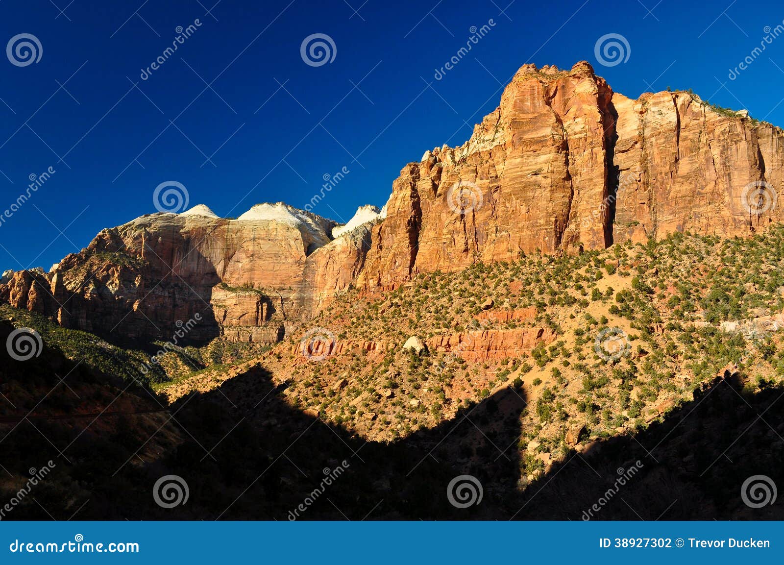Cliffs of Zion. stock photo. Image of zion, desert, outdoors - 38927302