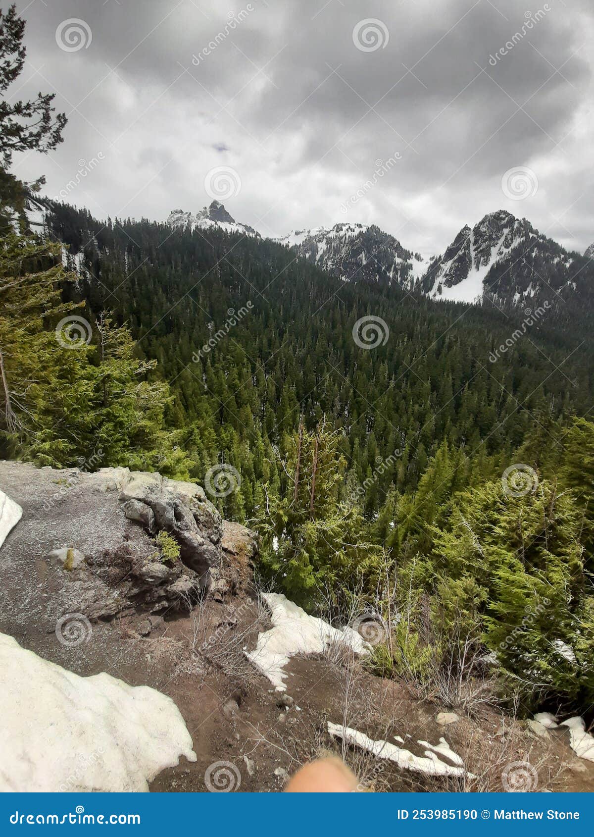 Cliffside Mountain Overcast Stock Photo - Image of ridge, formation ...