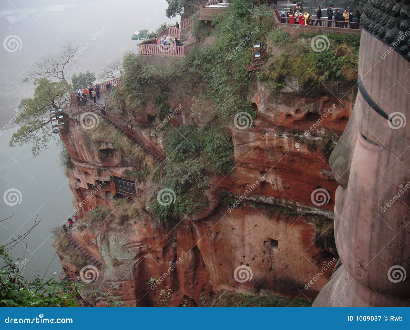 Cliffside Stairs Leshan Grand Buddha Stock Photos - Free & Royalty-Free ...