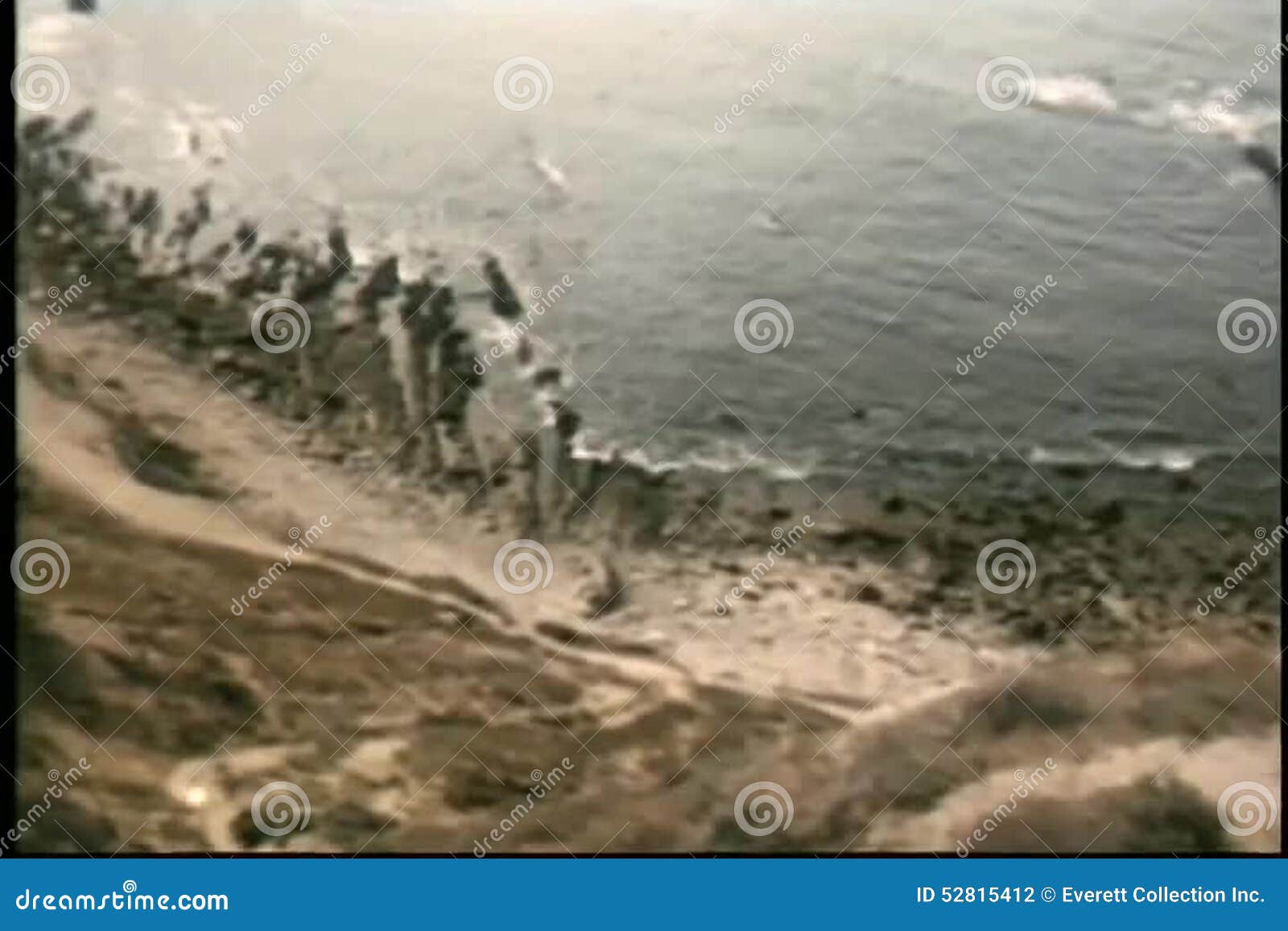 Cliffside view of ocean stock footage. Video of water - 52815412