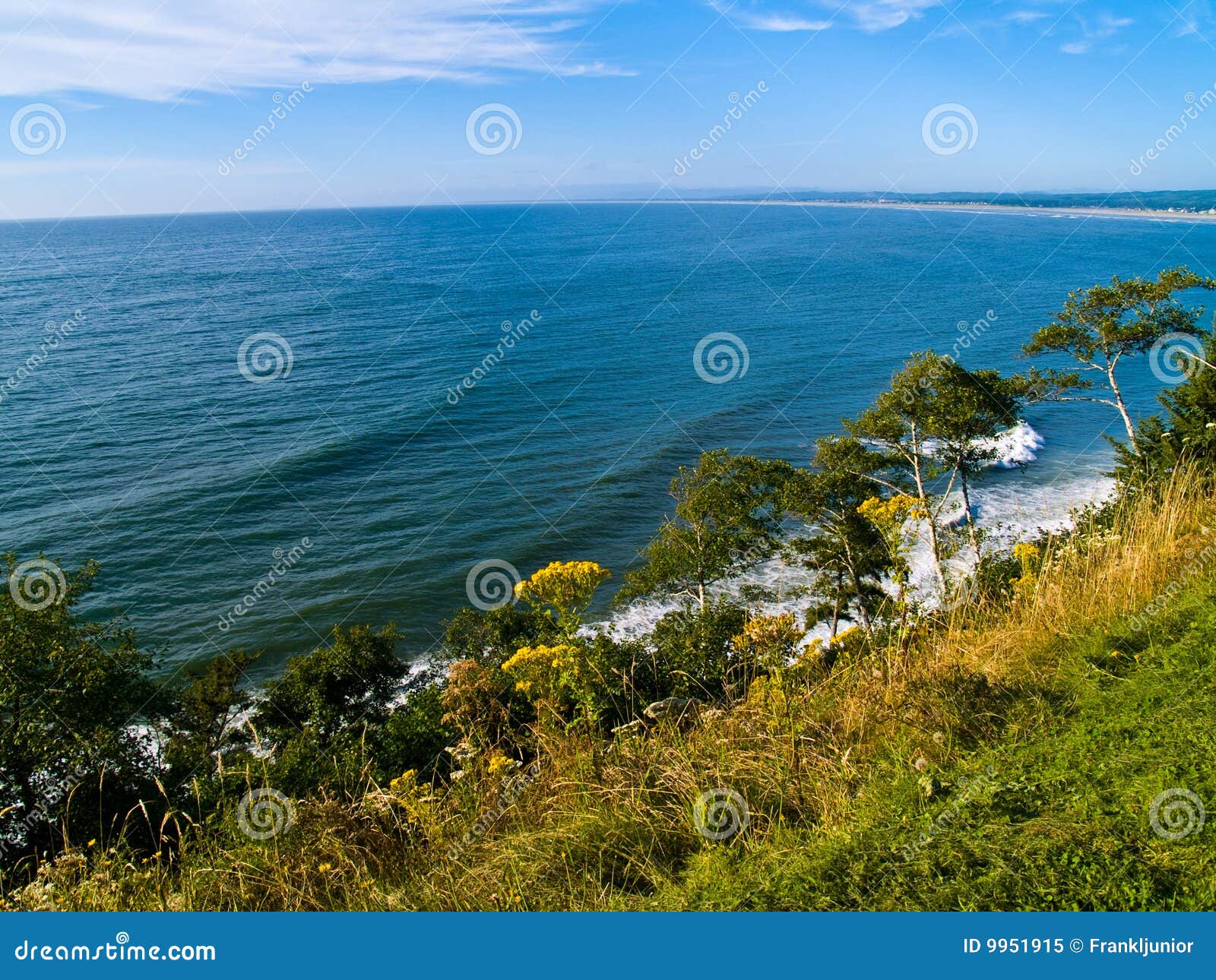 Cliffside View of Ocean stock image. Image of colored - 9951915