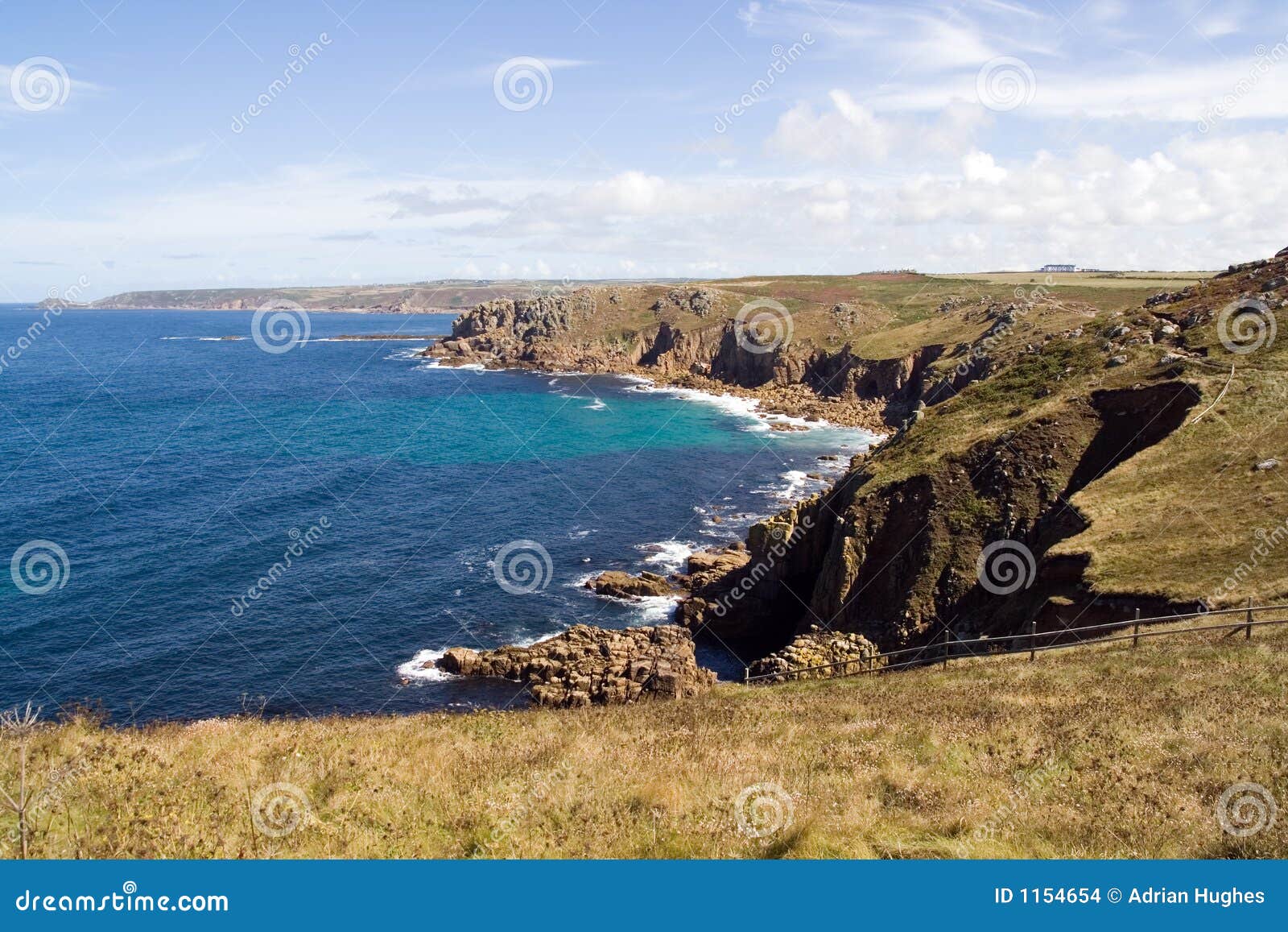 Clifftop stock photo. Image of cloud, headland, swim, land - 1154654