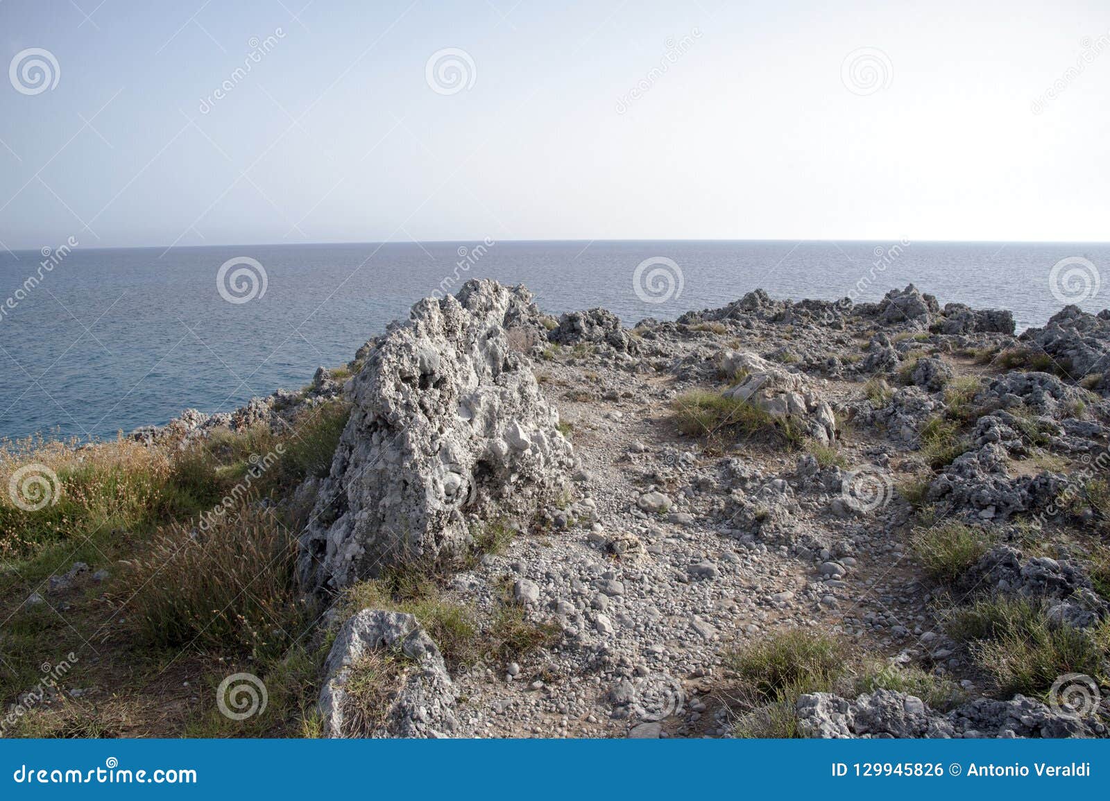 Cliff-edge with the Horizon in the Background Stock Photo - Image of ...