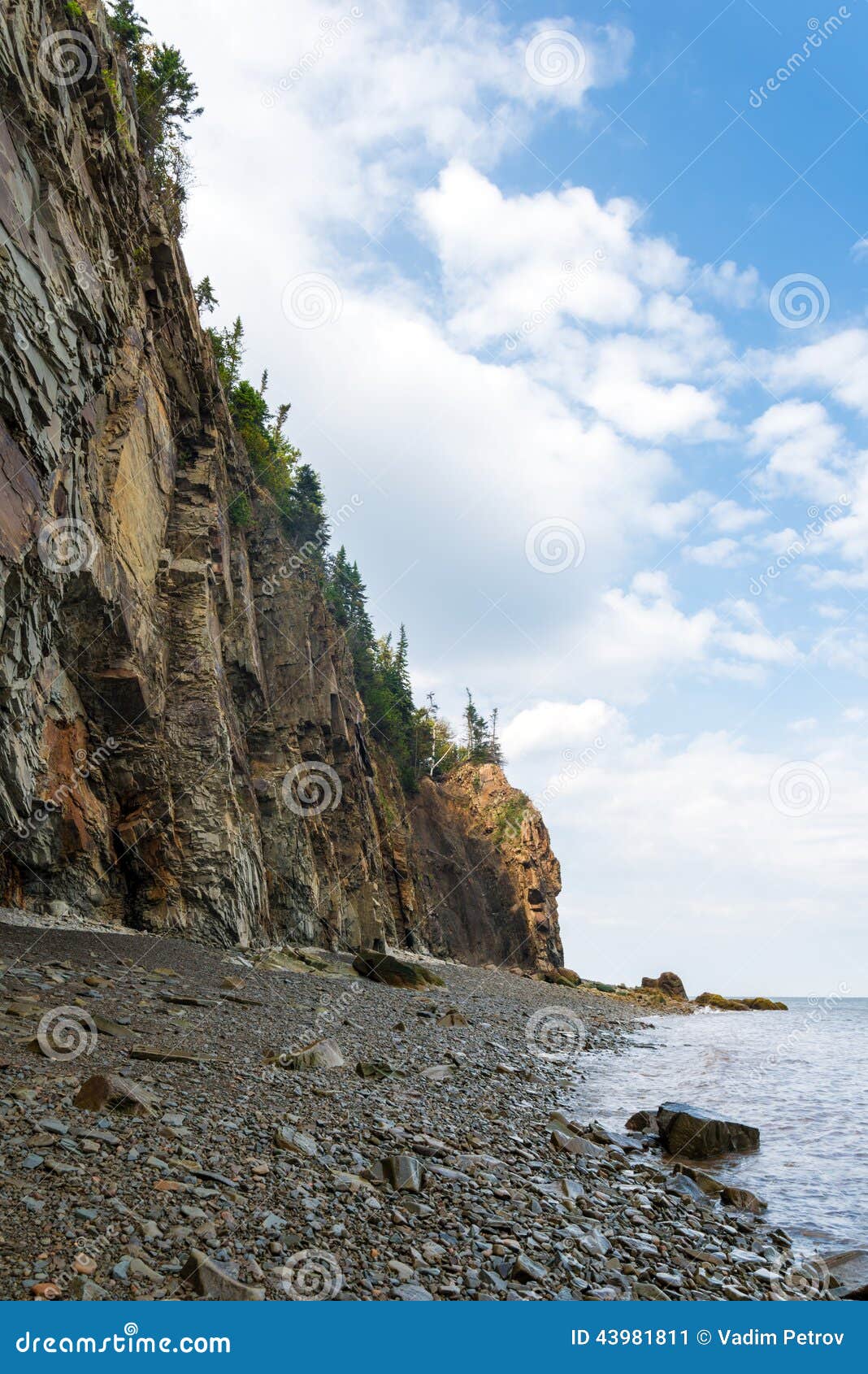 Cliifs of Cape Enrage Along the Bay of Fundy Stock Image - Image of ...