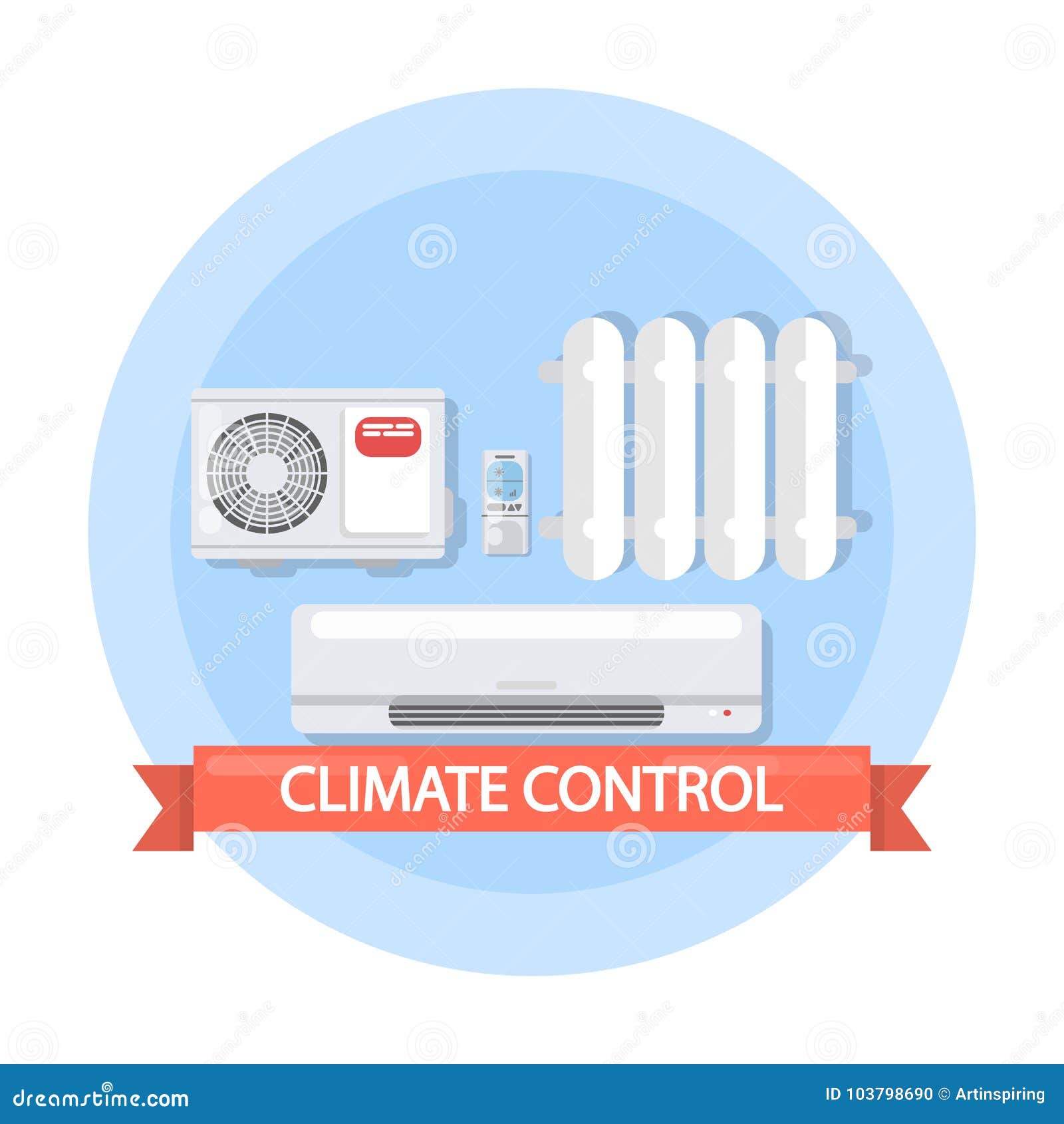 Climat Control Illustration. Stock Vector - Illustration of electronic ...
