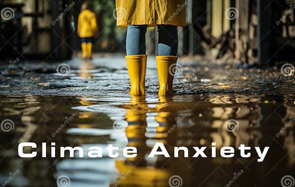 Climate Anxiety is Real - Global Warming Concept Stock Illustration ...