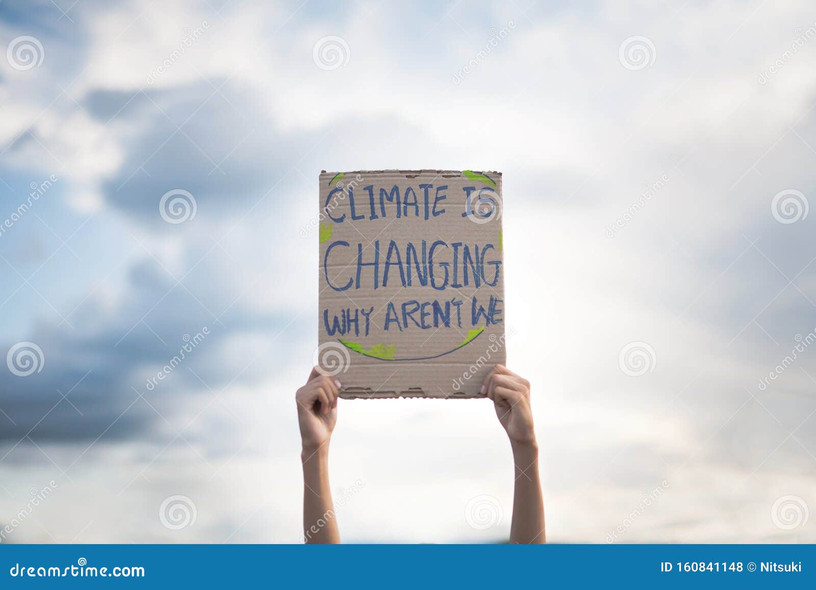 Climate Change Concept, Demonstration of Children with Message Against ...