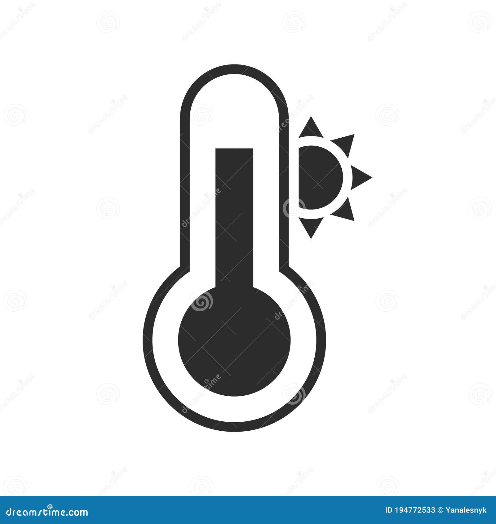 Temperature Flat Vector Icon Symbol. Chill Symbol Concept Isolated ...