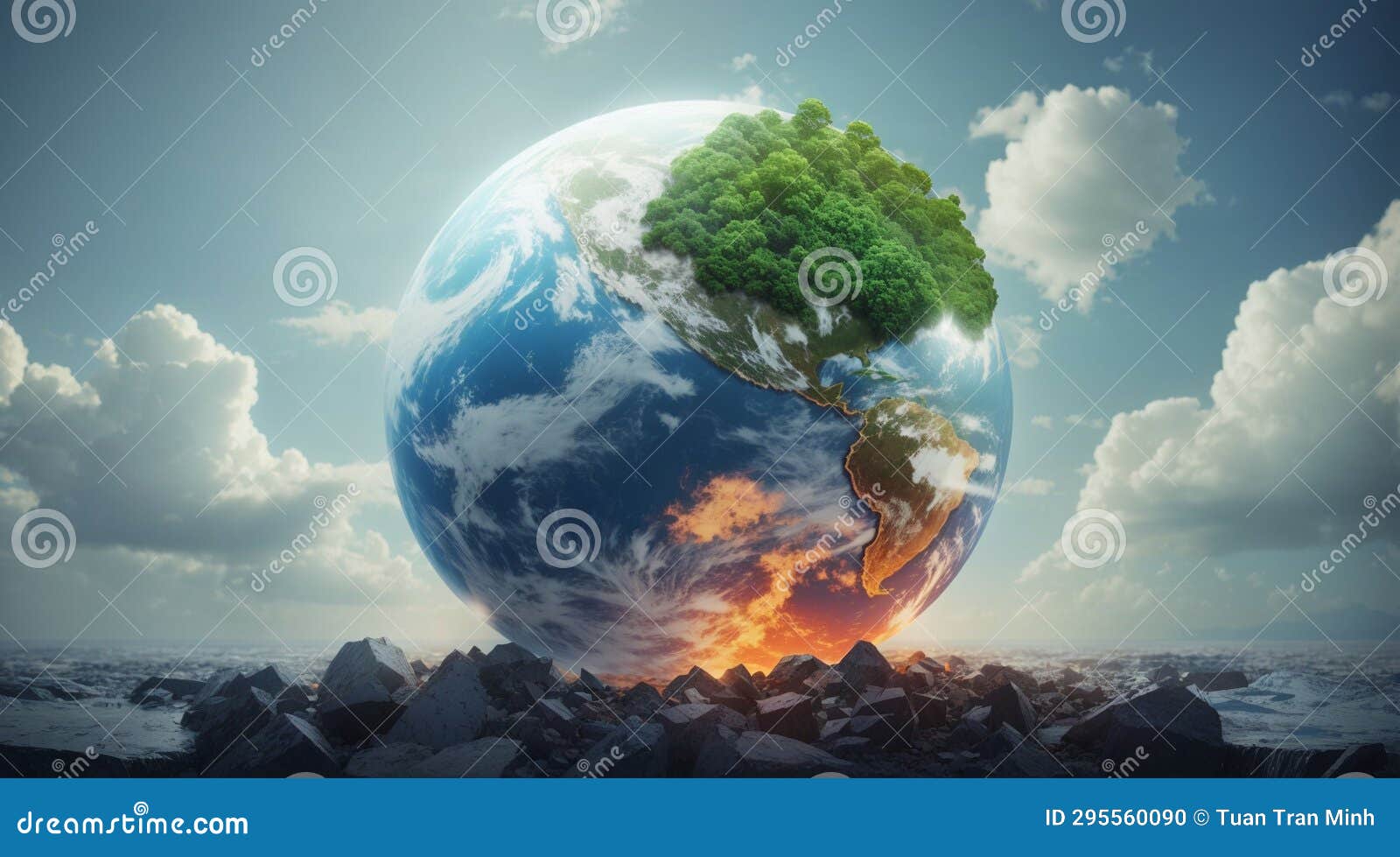 A Climate Change Concept Image Stock Illustration - Illustration of ...