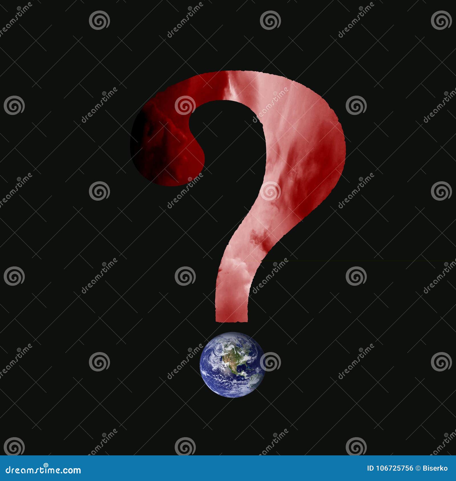 Climate Change Danger Question Mark Stock Photo - Image of cosmos, dark ...